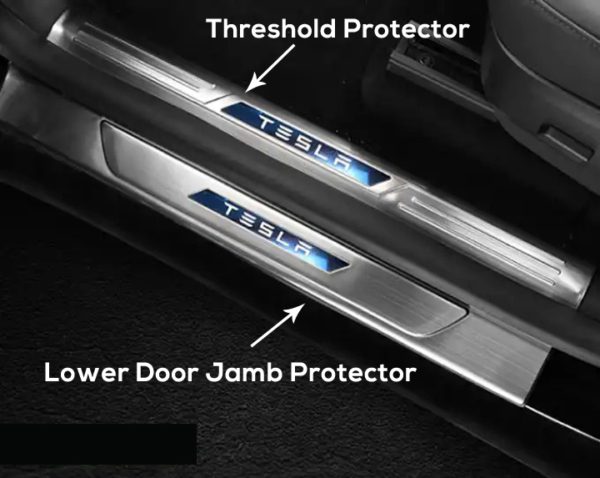 Tesla Model 3/Y Stainless Steel Door Threshold Protectors