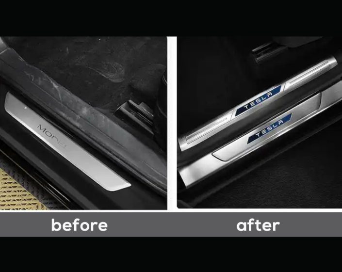 Tesla Model 3/Y Stainless Steel Door Threshold Protectors