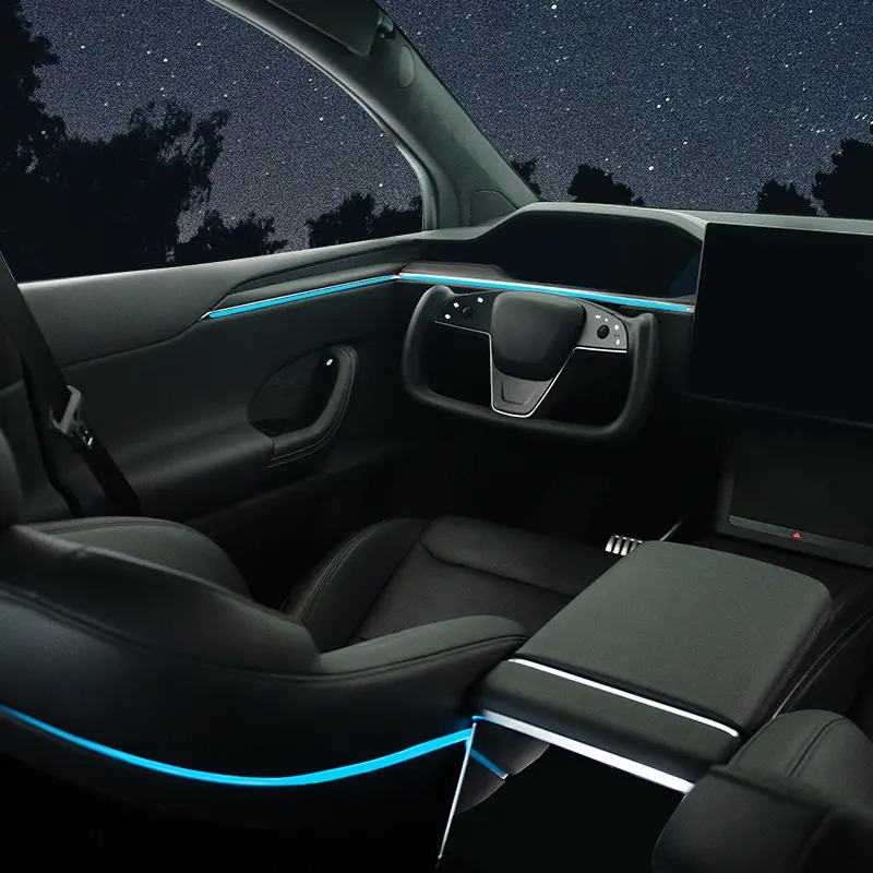 Ambient LED Lighting Upgrade for Tesla Model X in Arizona