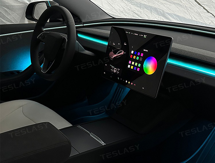 Ambient LED Lighting Upgrade for Tesla Model X in Arizona