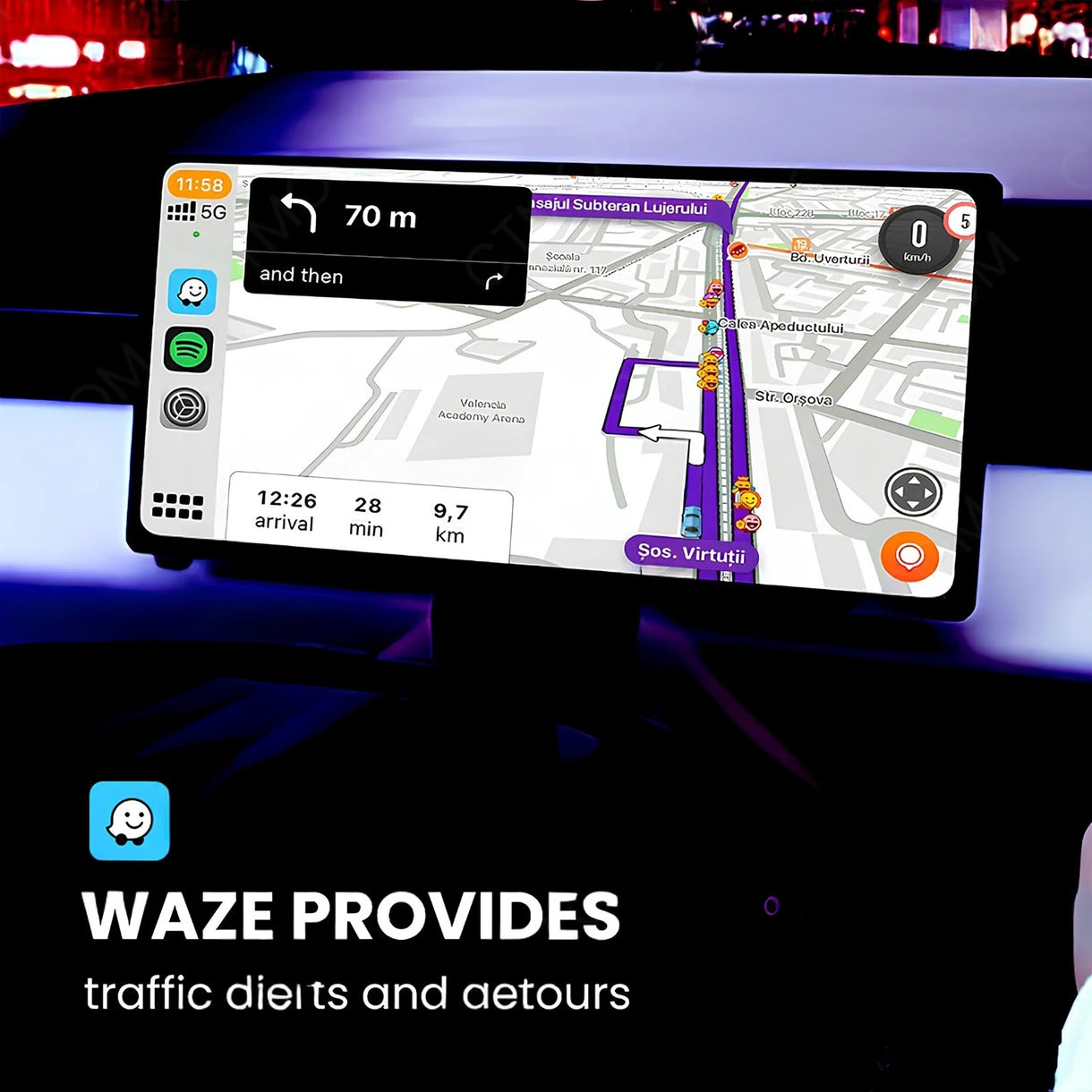 Tesla Cybertruck Driver View Heads Up Display | Waze, Apple CarPlay & More!